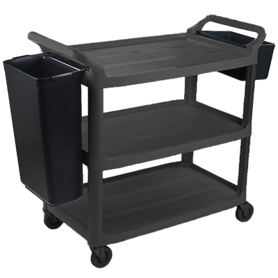 Cleanlink Utility Trolley With 2 Buckets 1395 X 524 X 940Mm Black