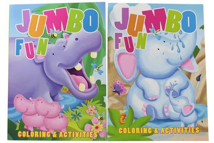 Jumbo Fun Kids Colouring & Activity Book 144 Pages Jumbo Fun (2 Assorted)